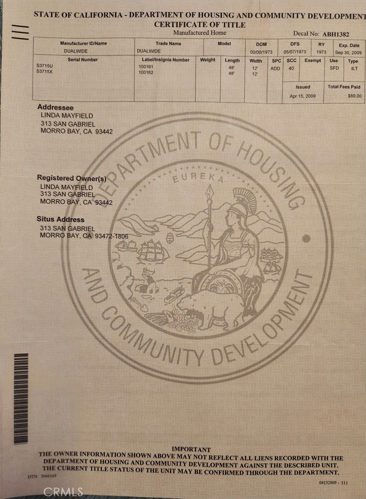 313 San Gabriel Avenue, Morro Bay, 93442